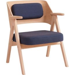 Hammel Furniture Loungesessel Findahl by Hammel MeTube, Eiche, gepolstertes Sitz- und Rückenkissen, verschiedene Farbvarianten, beige