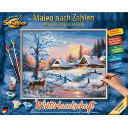 Schipper Malen nach Zahlen Meisterklasse Klassiker - Winterlandschaft, Made in Germany, bunt