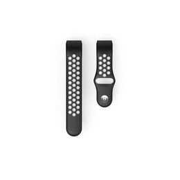 Hama Smartwatch-Armband Ersatzarmband Fitbit Charge 3/4, 22mm, atmungsaktives Sportarmband, Rutschfest - Schmutzabweisend - Abwaschbar, schwarz
