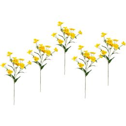 Kunstblume Narzissenzweig, I.GE.A., Höhe 65 cm, 5er Set Narzisse künstliche Blume Ostern Seidenblume Frühjahrsdeko, gelb