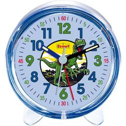 Scout Quarzwecker Dinosaurierwecker, Favorit, 280001044 Dinosauriermotiv, Lernwecker, ideal auch als Geschenk, blau