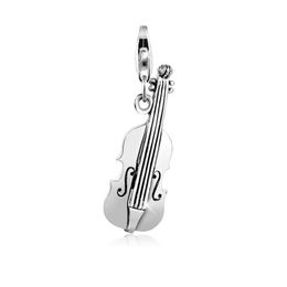 NENALINA Charm-Einhänger Anhänger Geige Musik-Instrument 925 Silber, silberfarben