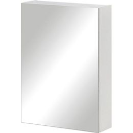 Schildmeyer Spiegelschrank Basic Breite 50 cm, 1-türig, Glaseinlegeböden, Made in Germany, weiß