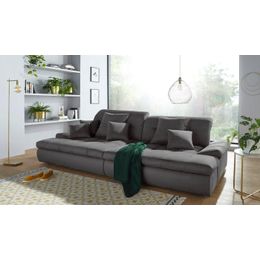 Mr. Couch Big-Sofa Biarritz, Wahlweise mit Kopfteilverstellung und RGB-LED-Beleuchtung, grau