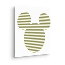 Komar Leinwandbild Mickey Horizontal Stripes, (1 St), 40x40 cm (Breite x Höhe), Keilrahmenbild, bunt
