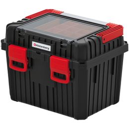 Prosperplast Werkzeugbox HEAVY, 44,5 x 36 x 33,7 kg, rot|schwarz