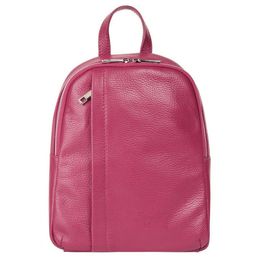 Samantha Look Cityrucksack, echt Leder, Made in Italy, rosa