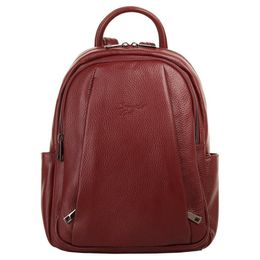 Samantha Look Cityrucksack, echt Leder, Made in Italy, rot