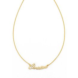 Firetti Namenskette Schmuck Geschenk Silber 925 Halskette mit deinem Namen, mit Zirkonia (synth), gelb|goldfarben|weiß