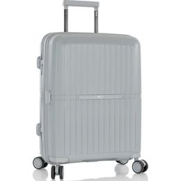 Heys Hartschalen-Trolley AirLite, 53 cm, 4 Rollen, Hartschalen-Koffer Handgepäck-Koffer TSA Schloss Volumenerweiterung, grau