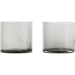 Blomus Gläser-Set MERA, Glas, 200 ml, 2-teilig, grau