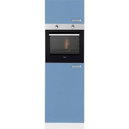Wiho-Küchen wiho Küchen Backofen/Kühlumbauschrank Husum 60 cm breit, blau|weiß