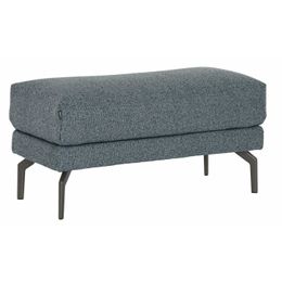 Hülsta Sofa hülsta sofa Hockerbank hs.450, Alugussfüße in umbragrau, blau|grau