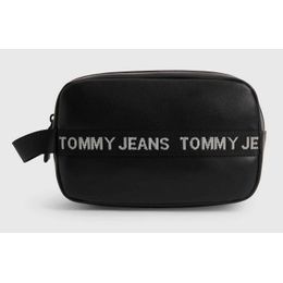 Tommy Jeans Kosmetiktasche TJM ESSENTIAL LEATHER WASHBAG, in dezentem Stil, schwarz