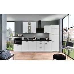 Express Küchen Express Küchen Küchenzeile Bari, mit Soft-Close-Funktion und Vollauszügen, vormontiert, Breite 340 cm, weiß