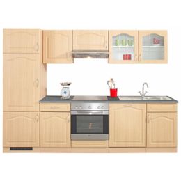 Wiho-Küchen wiho Küchen Küchenzeile Linz, ohne E-Geräte, Breite 280 cm, beige|grau