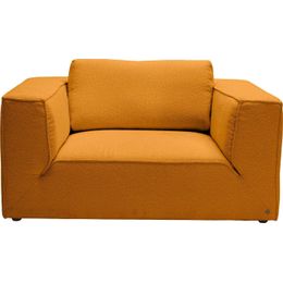 Tom Tailor HOME Loveseat BIG CUBE STYLE, mit bequemen Stegkissen, extra große Sitztiefe, Breite 147 cm, gelb