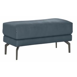 Hülsta Sofa hülsta sofa Hockerbank hs.450, Alugussfüße in umbragrau, blau|grau