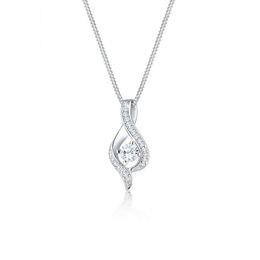 Elli Collierkettchen Infinity Symbol Zirkonia Amoureux 925 Silber, weiß