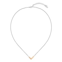 Lacoste Kette mit Anhänger Schmuck Edelstahl Halsschmuck Halskette Venezianerkette IMPRESSION, mit oder ohne Glasstein, goldfarben|silberfarben