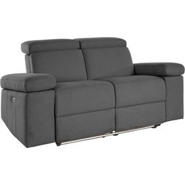 Places of Style 2-Sitzer Kilado, mit Relaxfunktion, verstellbarer Armlehne, Kopfteilverstellung, grau