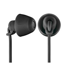 Thomson In Ear Kopfhörer mit Kabel und Geräuschunterdrückung, Mikrofon Schwarz In-Ear-Kopfhörer (Geräuschisolierung, Leichtes Headset, 3,5-mm-Klinkenstecker), schwarz