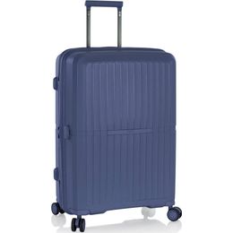 Heys Hartschalen-Trolley AirLite, 66 cm, 4 Rollen, Hartschalen-Koffer Koffer mittel groß TSA Schloss Volumenerweiterung, blau