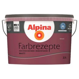 Alpina Wand- und Deckenfarbe Farbrezepte Sinfonie, Intensives Bordeaux-Rot, matt, 2,5 Liter, lila|rot