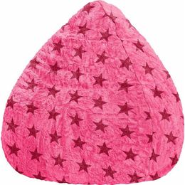 SITTING POINT Sitzsack Fluffy Stars L, rosa