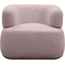 DOMO collection Sessel 800012, Formschöner Polstersessel, rosa