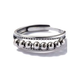 Firetti Fingerring Schmuck Geschenk Silber 925 Silberring Anti-Stress, Made in Germany, schwarz|silberfarben