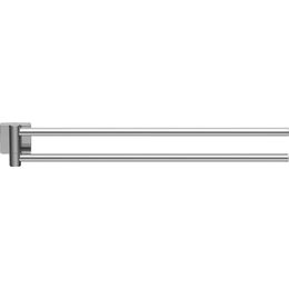 Lenz Doppelhandtuchhalter RAIN, 2-teilig, schwenkbar, 40 cm, chrom, silberfarben