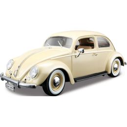 Bburago Sammlerauto Volkswagen Käfer (1955), beige, Maßstab 1:18, beige|braun