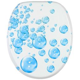 Sanilo WC-Sitz Wasserblasen, mit Absenkautomatik, blau|weiß
