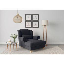 Home Affaire Loveseat Loveseat Queenie (1-St), mit softem, weichem Sitzkomfort, zeitloses Design, inkl. Zierkissen, grau