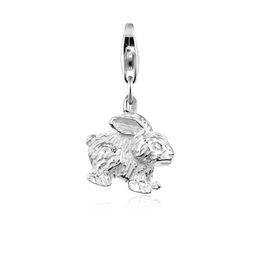 NENALINA Charm-Einhänger Anhänger Hase Ostern 925 Silber, silberfarben