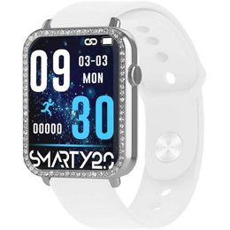 SMARTY 2.0 SMARTY 2.0, SW035I02 Smartwatch Set, 2-tlg., mit abnehmbarer Glitzercase, weiß