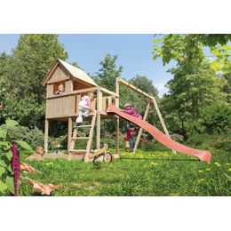 Konifera Spielturm Finni, BxTxH: 347x264x291 cm, beige|rot