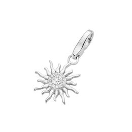 Giorgio Martello MILANO Charm-Einhänger Sonne mit Zirkonia, Silber 925, weiß