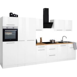 Wiho-Küchen wiho Küchen Küchenzeile Unna, ohne E-Geräte, Breite 360 cm, beige|weiß