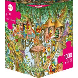 Heye Puzzle Tree Lodges - Korky Paul, 1000 Puzzleteile, Made in Europe, bunt