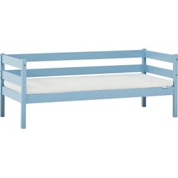 Hoppekids Einzelbett ECO Comfort (Set), mit Rollrost in 8 Farben, wahlweise mit Matratze und Absturzsicherung, blau