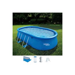 SummerWaves Quick-Up Pool (Set, 6-tlg), BxLxH: 305x549x107 cm, blau