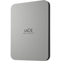 LaCie Mobile Drive (2022) externe HDD-Festplatte (4 TB) 130 MB/S Lesegeschwindigkeit, silberfarben