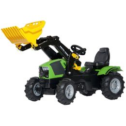Rolly Toys® Tretfahrzeug Deutz-Fahr 5120, Kindertraktor mit Lader und Luftbereifung, grün