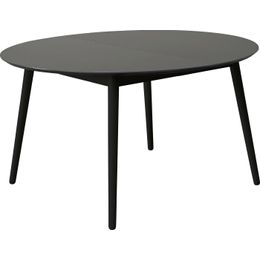 Hammel Furniture Esstisch Meza by Hammel, Ø135(231) cm, runde Tischplatte aus MDF/Laminat, Massivholzgestell, grau