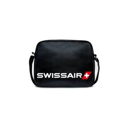 logoshirt Schultertasche Swissair - Airline, mit tollem Print, schwarz|weiß