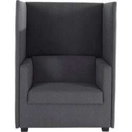 DOMO collection Sessel Kea, mit praktischem Sichtschutz, Breite 100 cm, grau