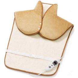 promed Heizkissen Nacken- und Rücken-Heizkissen NRP-5.4, Kuschelig, beige|braun