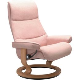 stressless® Relaxsessel View, mit Classic Base, Größe L,Gestell Eiche, rosa